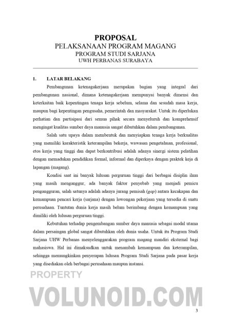 Dokumen dan Contoh Laporan Magang Universitas Hayam Wuruk Perbanas Surabaya